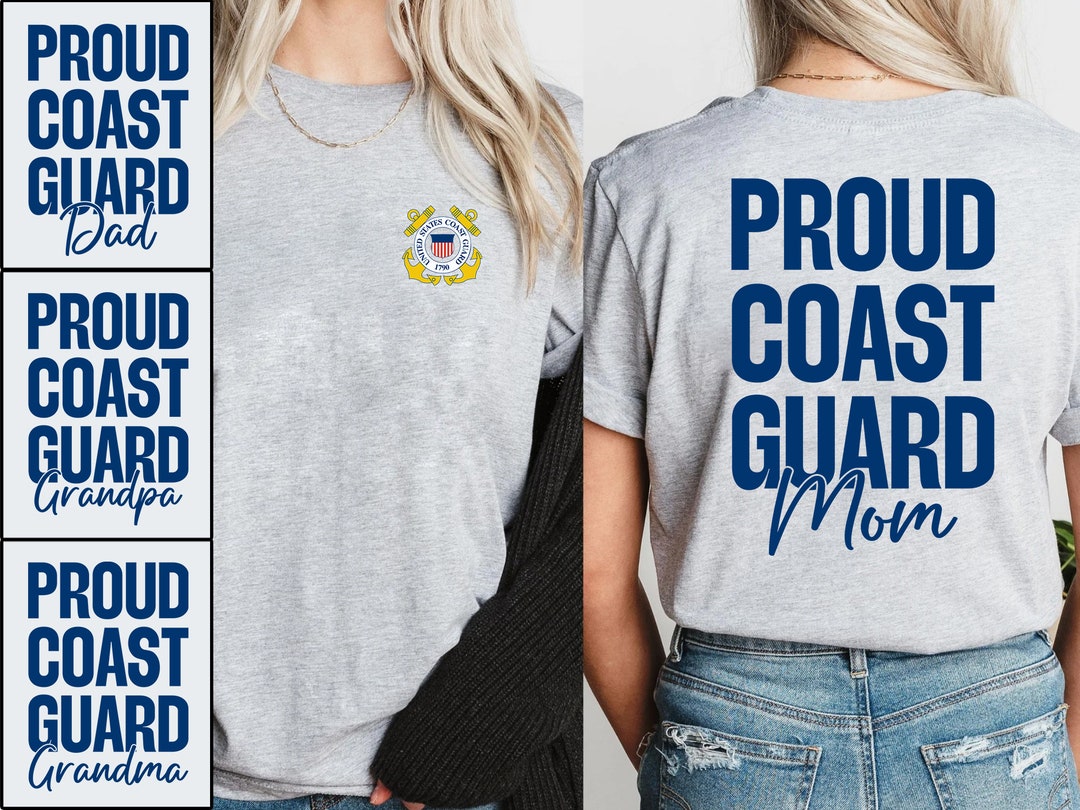 Proud Coast Guard Mom Dad Grandma Grandpa Personalized Shirt, Proud ...