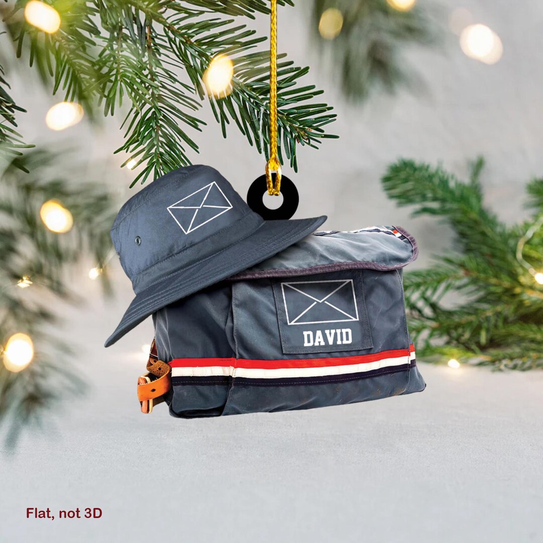Personalized Postal Worker 2D Flat Ornament, Custom Postal Worker ...