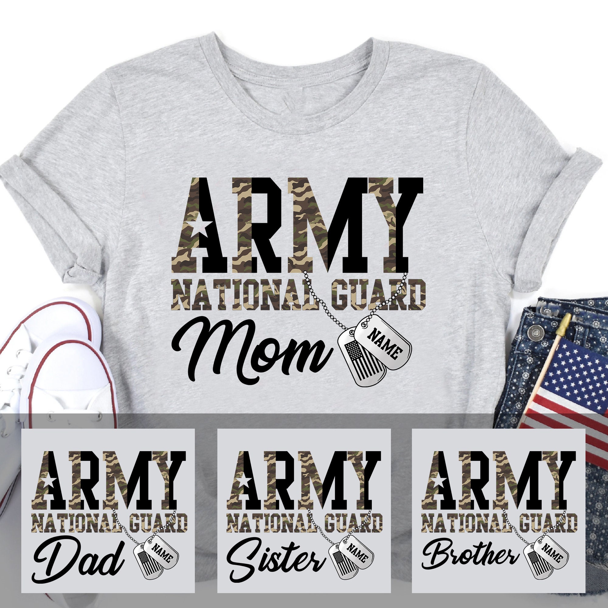 National Guard Matching Family T-shirts, Custom National Guard Shirt ...