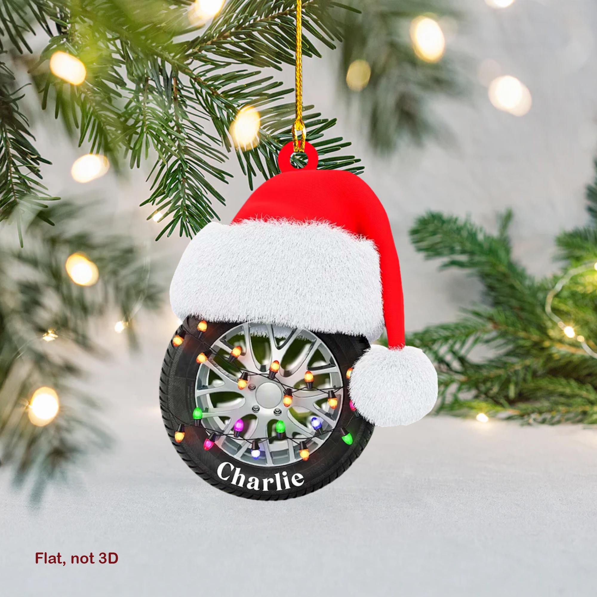 Car Tires Christmas 2025 Ornament Custom Auto Mechanic Gift for Tires ...
