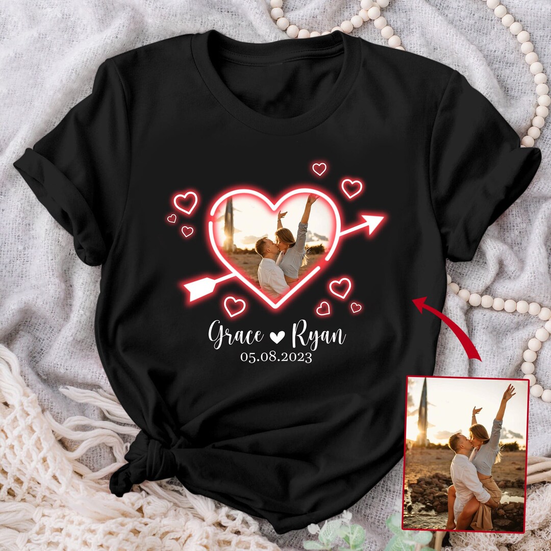 Personalized Photo Couple Matching Shirts, Custom Photo Shirt for ...