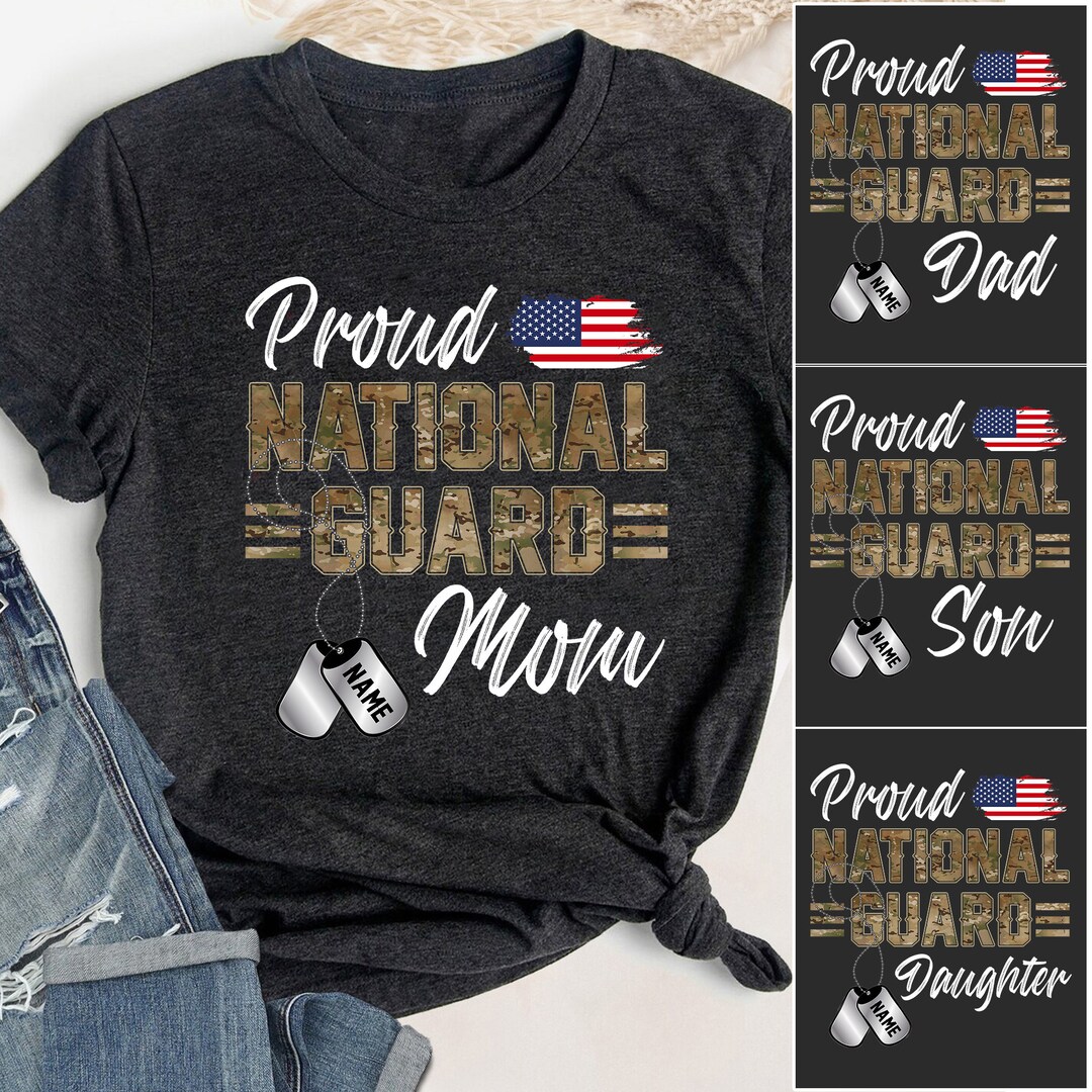 US National Guard Proud Mom T-shirt, Proud Mom of National Guard Shirt ...