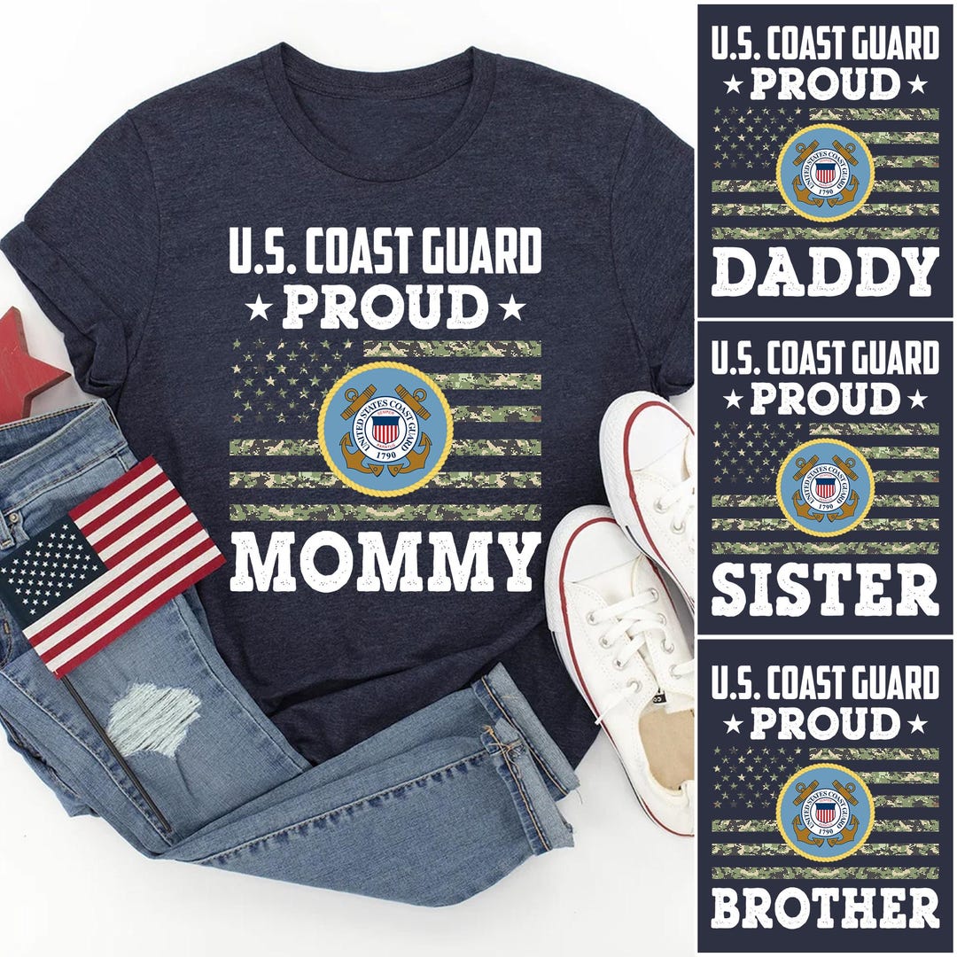US Coast Guard Proud Mommy T-shirt, Proud Coast Guard Mom Shirt, USCG ...