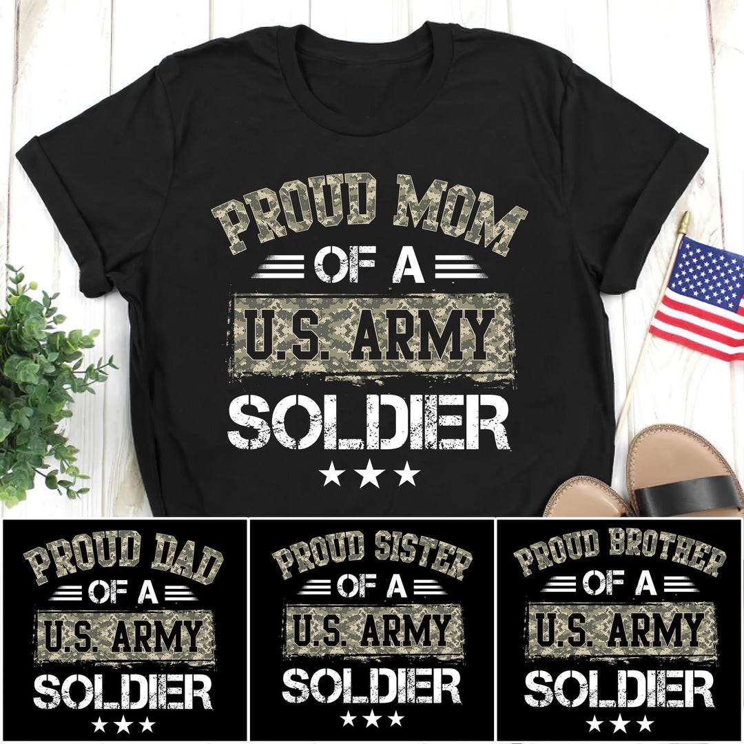 Proud Mom of A US Army Soldier T-shirt, Army Mom T Shirt, Proud Army ...