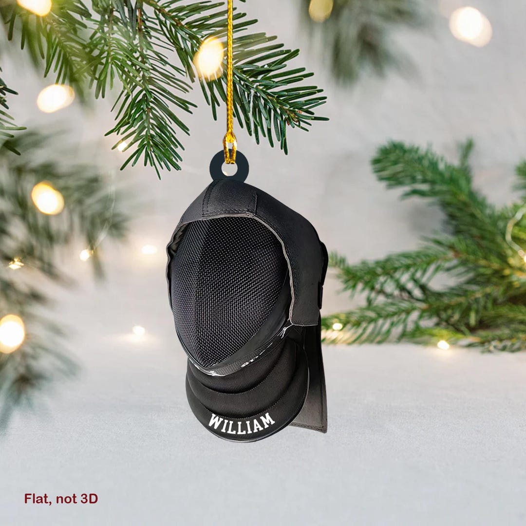 Fencing Mask 2D Keychain, Fencing Headgear, Custom Fencing Keychain ...