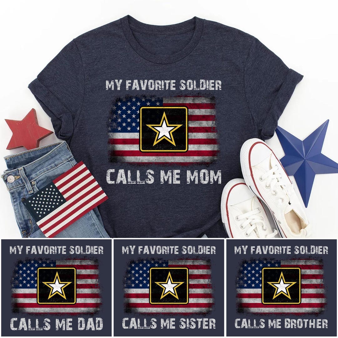 My Favorite Soldier Calls Me Mom T-shirt, Proud Army Mom Shirts, Army ...
