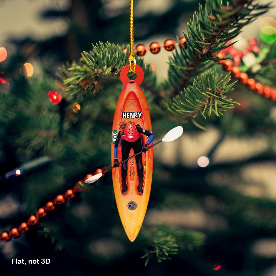 Kayak Flat Acrylic Keychain, Kayak Keychain, Kayaking Lover Gift ...