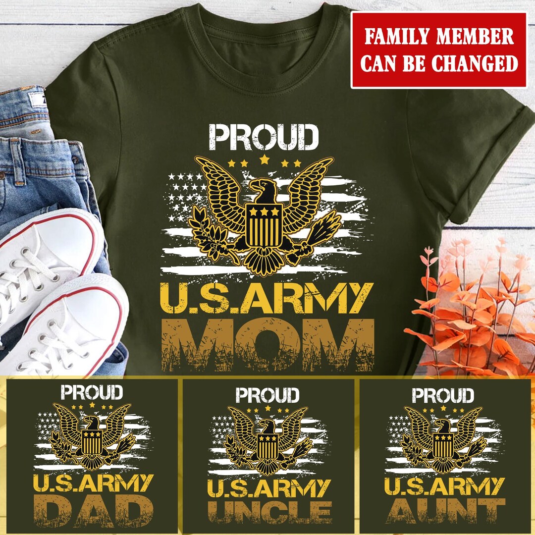 Proud U.s.army Mom Shirt, Proud Army Mom T-shirt, Army Dad Shirt ...