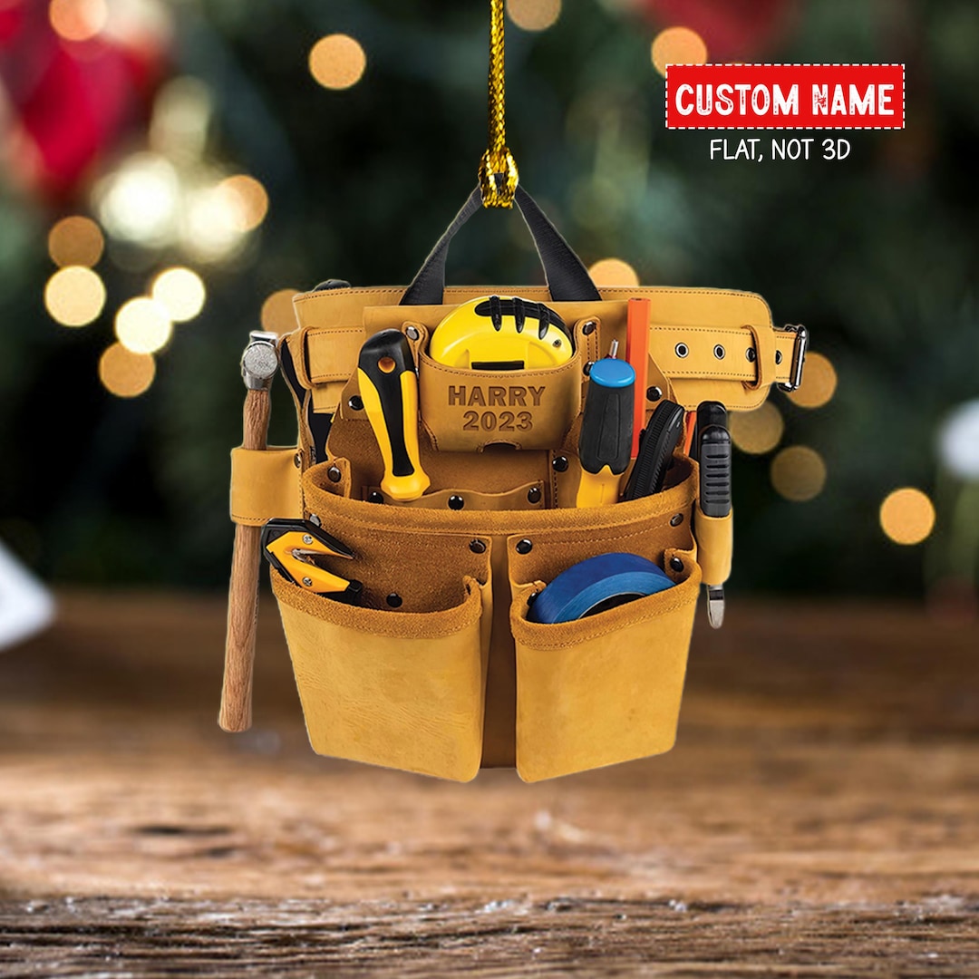 Carpenter Tool Belt Personalized Keychain, Carpenter Tool Set ...