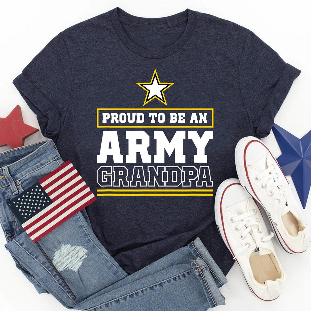 Proud Army Grandpa T-shirt, Proud to Be an Army Grandpa Shirt, Military ...