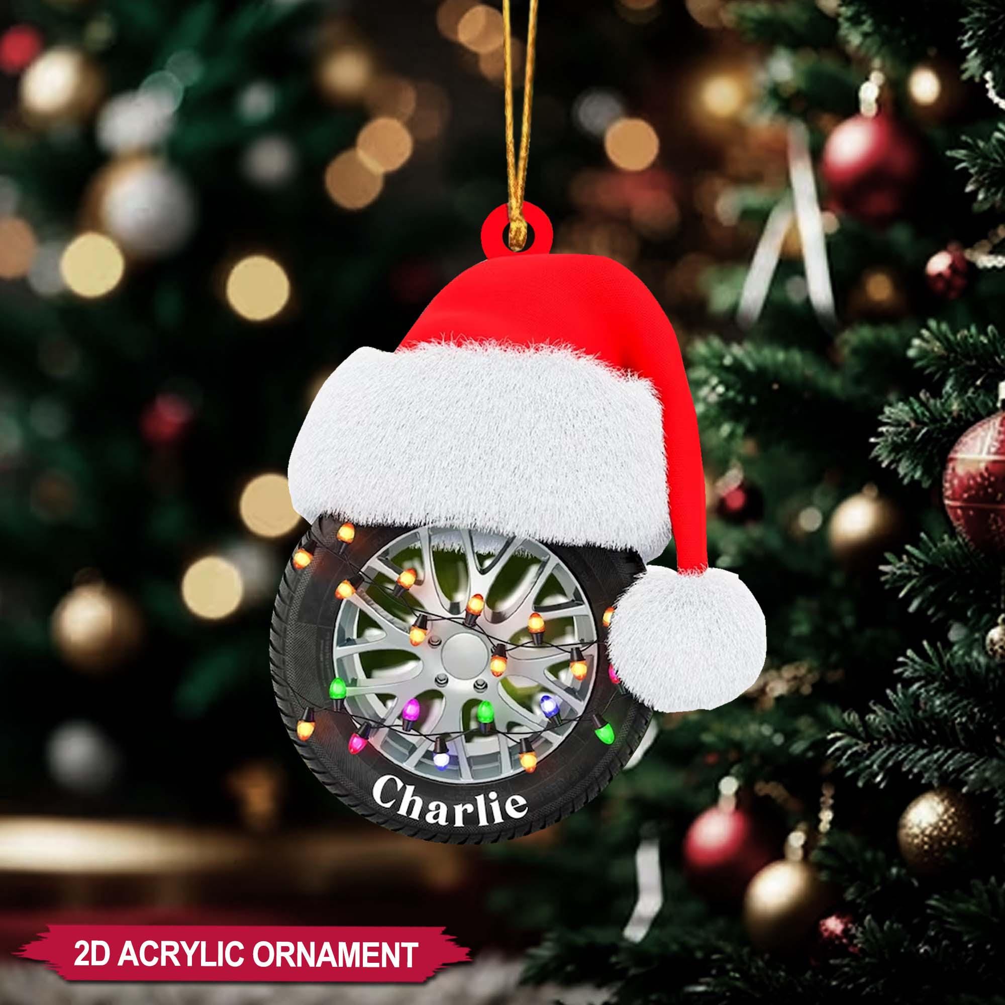 Car Tires Christmas 2025 Ornament Custom Auto Mechanic Gift for Tires ...
