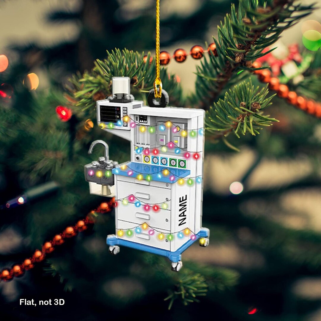 Personalized Anesthesia Machine Xmas Ornament, Christmas Nurse Ornament ...