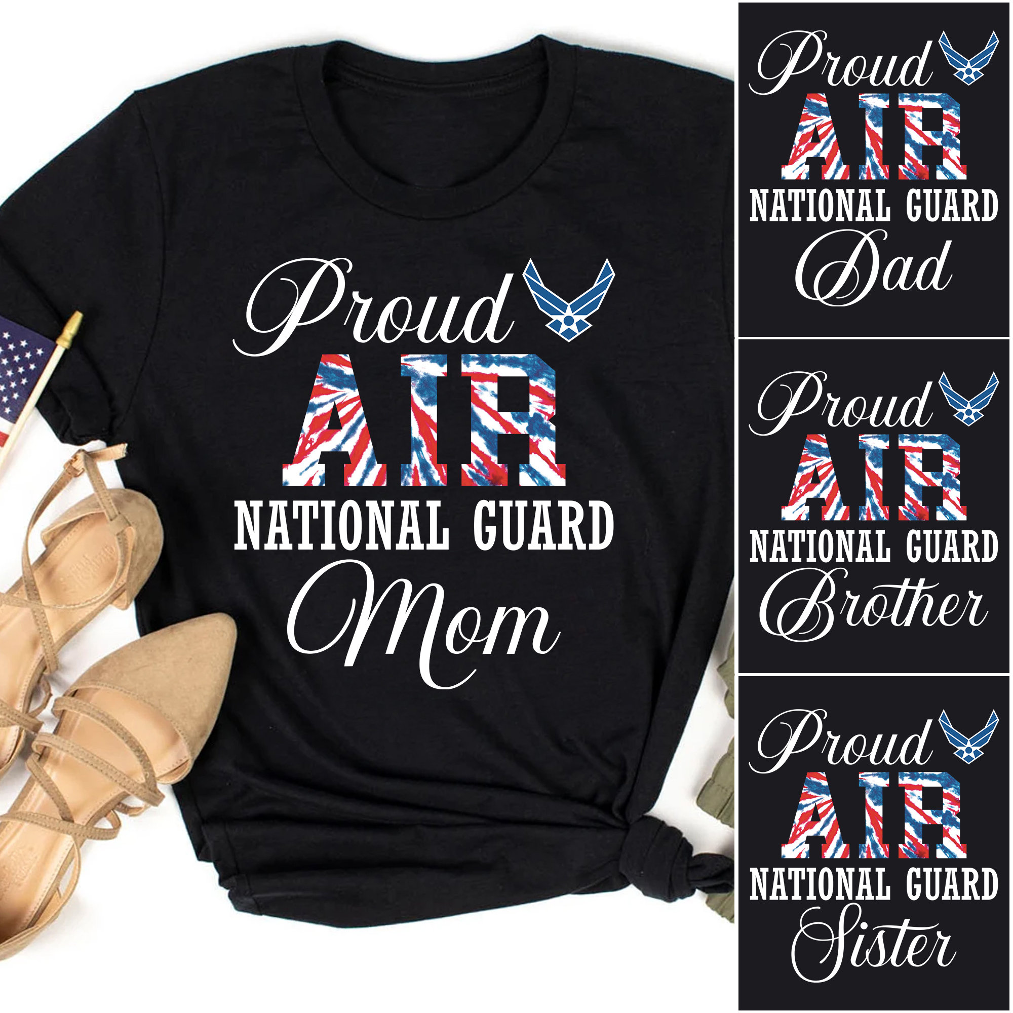 US Air National Guard Mom T-shirt, Proud Air National Guard Family T ...