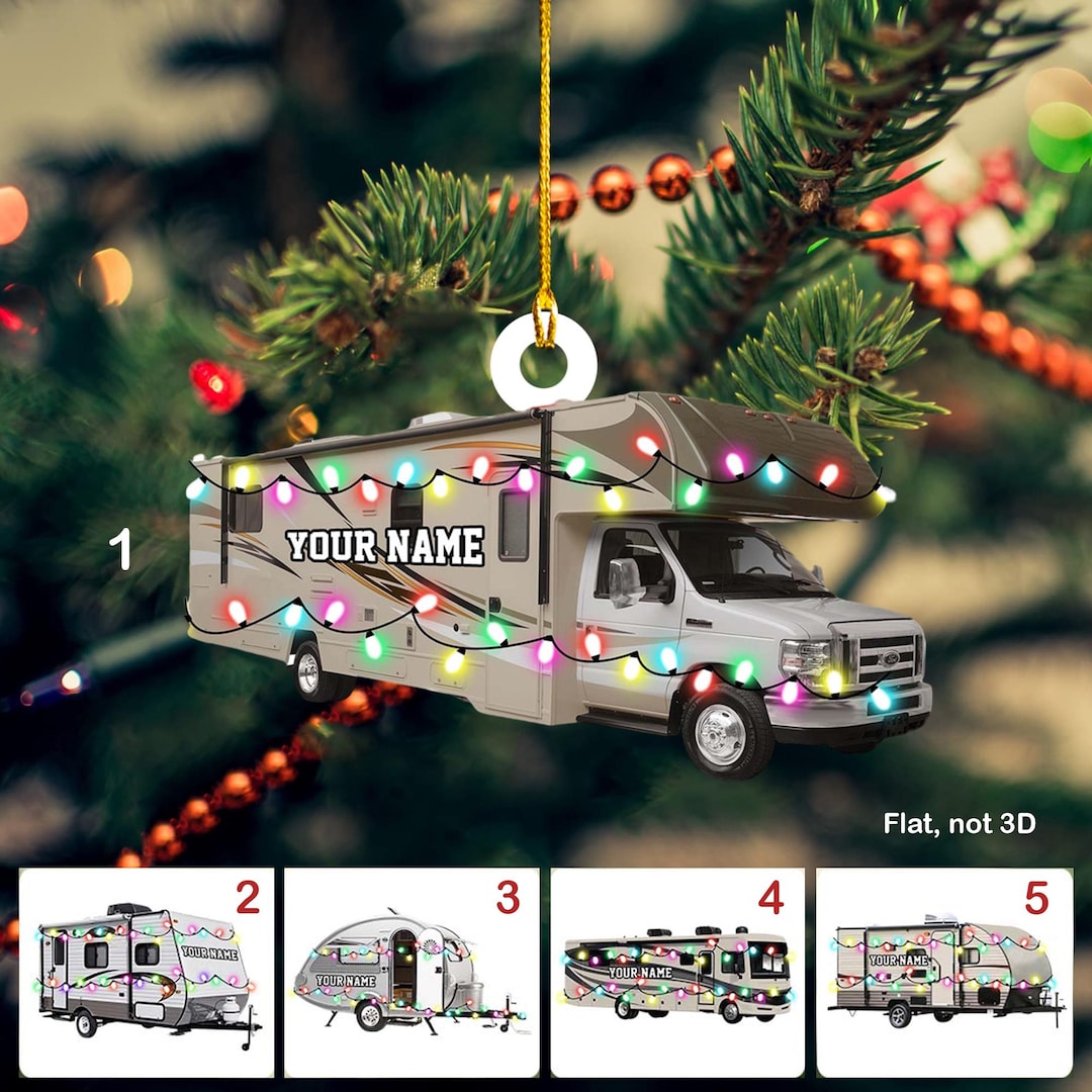 Travel Trailers Personalized Ornaments, Camper Van Ornament, Camping ...
