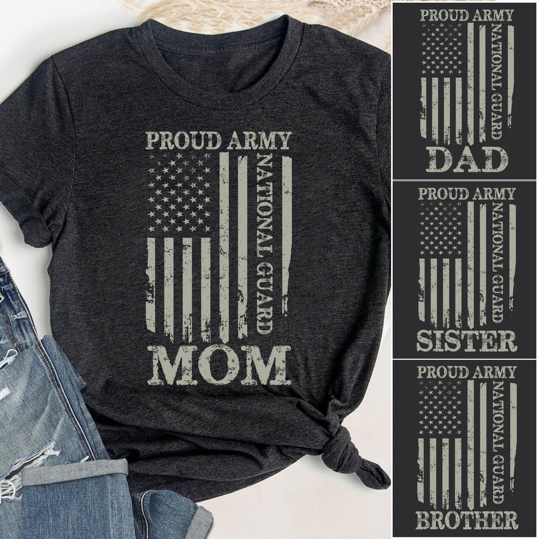Personalized Army National Guard Mom T-shirt, Custom Army National ...
