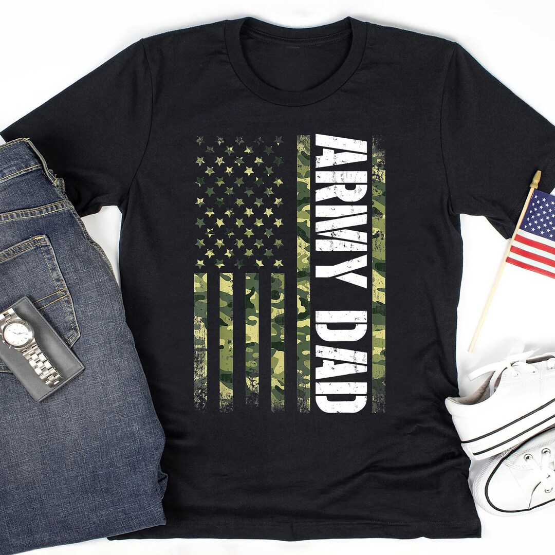 Proud Army Dad Shirt, United States USA Flag Gift for Army Dad ...