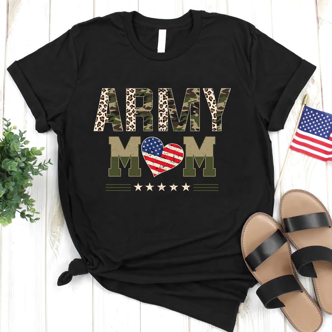 Womens Army Mom Shirt, US Army Mom Gift, Proud Army Mom T-shirt ...