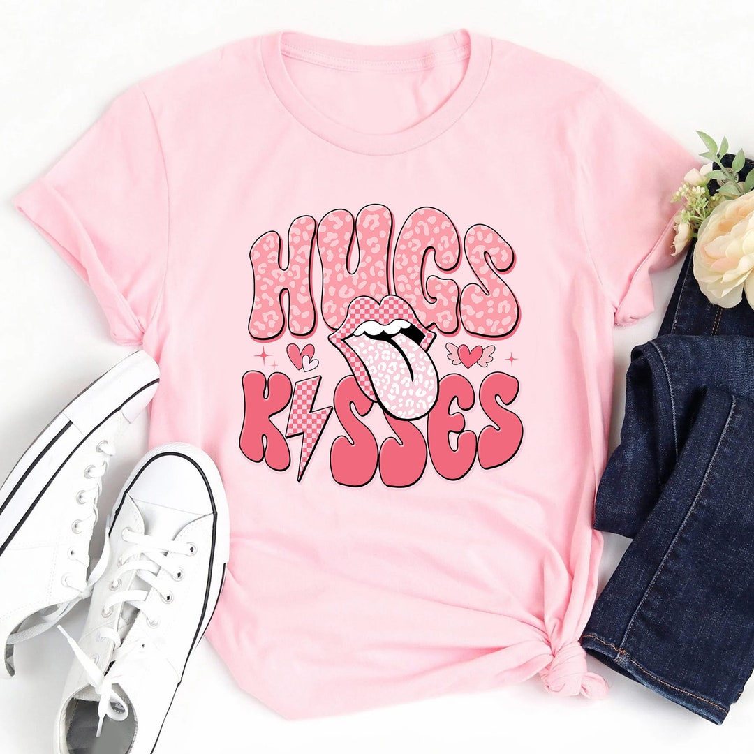 Camisa De Abrazos Y Besos Camisa Del Día De San Valentín Camisa De