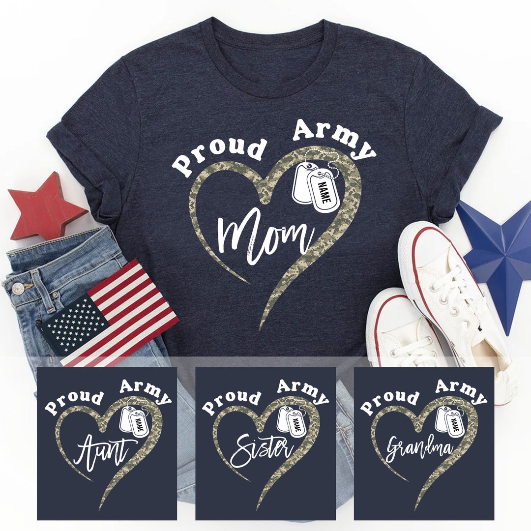 Personalized Army Mom Shirt, Proud Army Family Shirts, Army Graduation ...