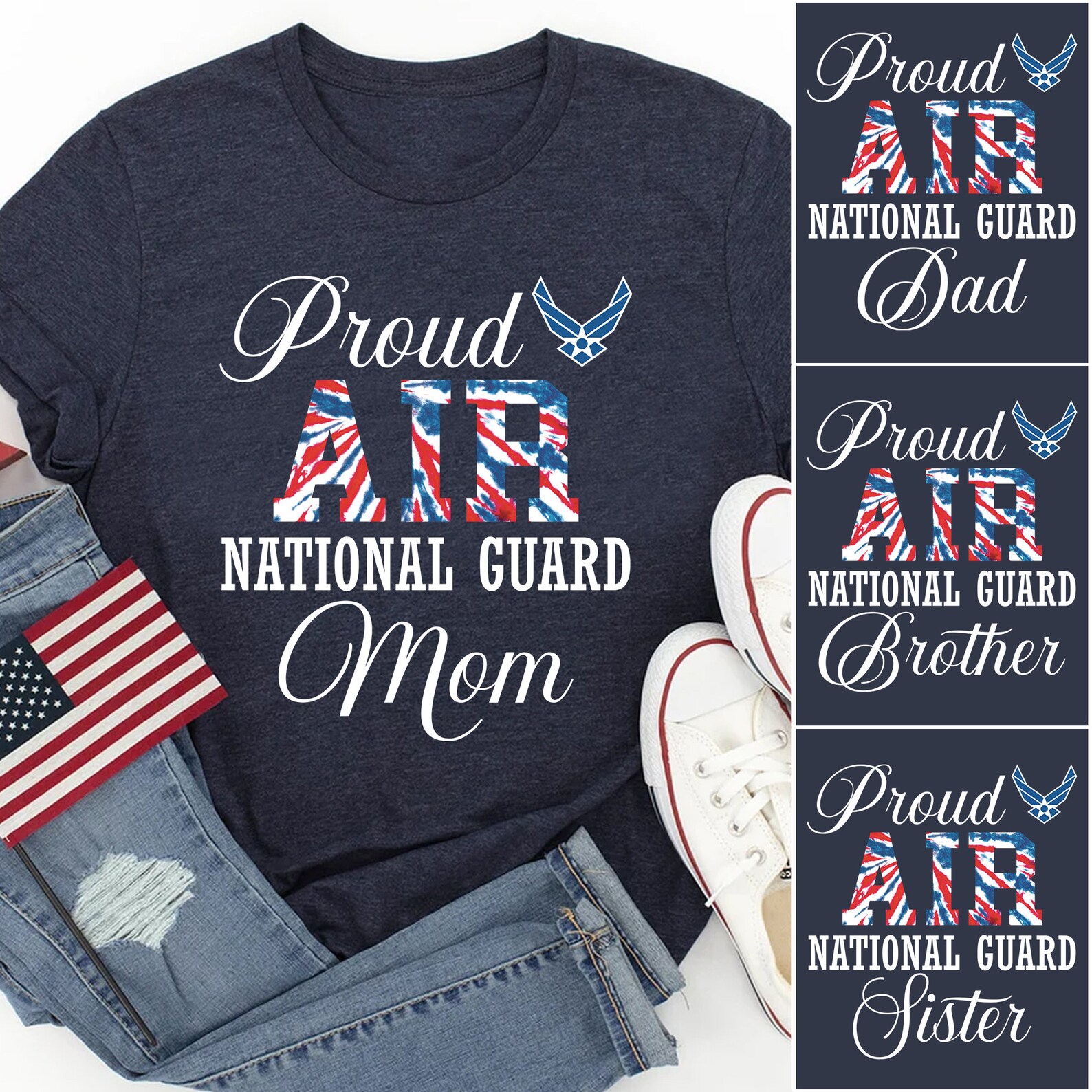 US Air National Guard Mom T-shirt, Proud Air National Guard Family T ...