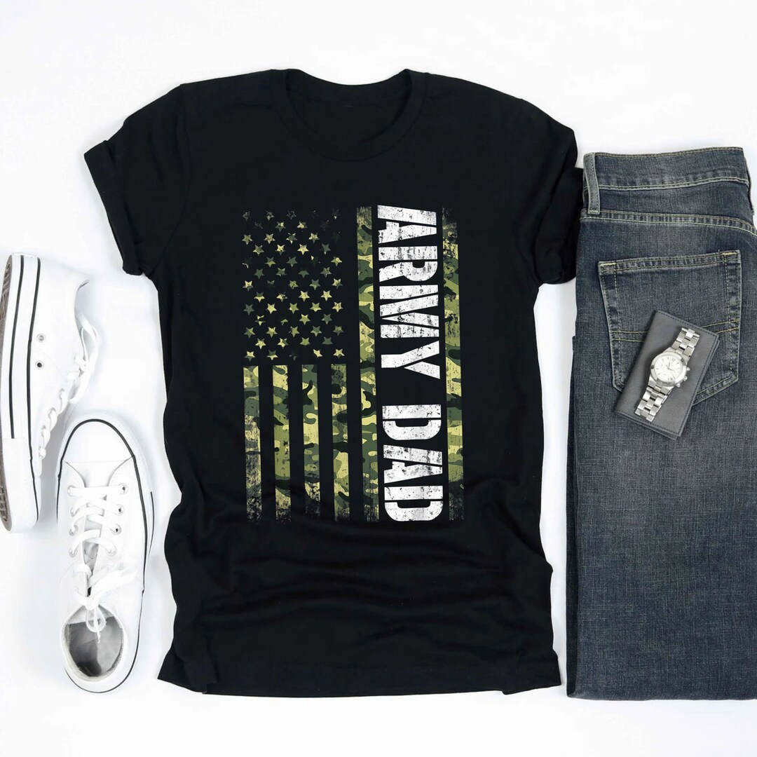 Proud Army Dad Shirt, United States USA Flag Gift for Army Dad ...