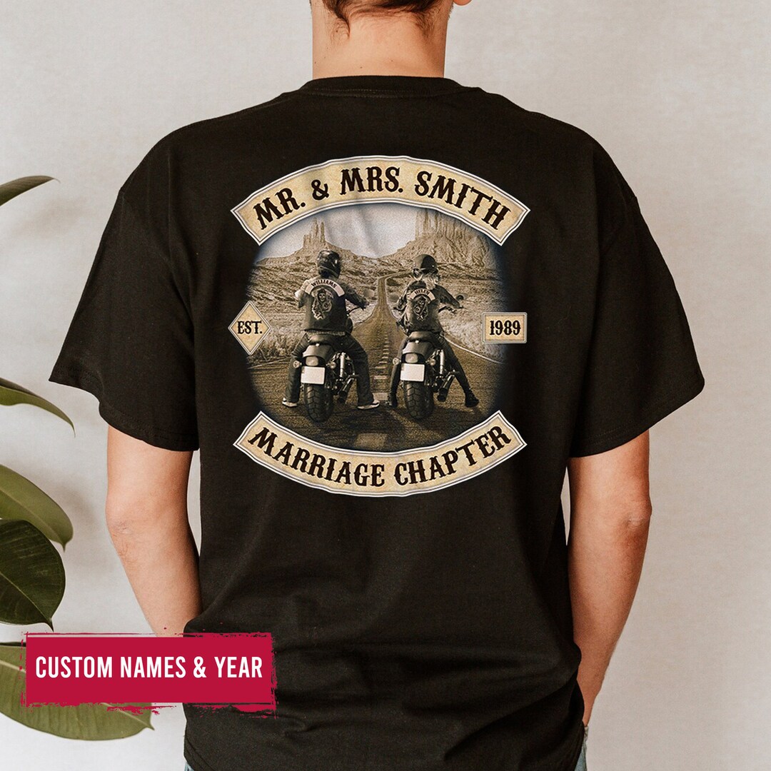 Personalized Mr and Mrs Biker Lover T-shirt, Motorcycle Biker Shirt for ...