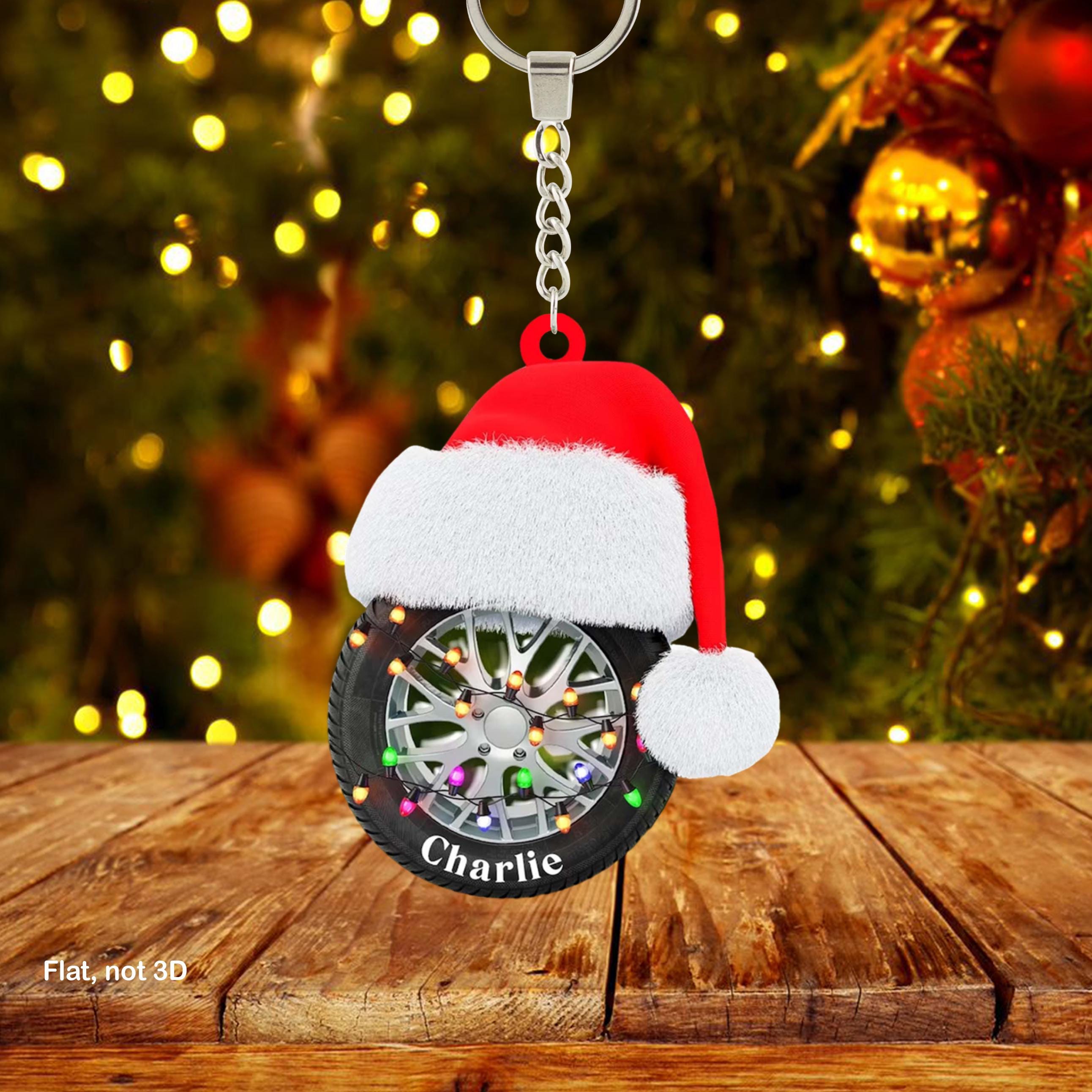 Car Tires Christmas 2025 Ornament Custom Auto Mechanic Gift for Tires ...