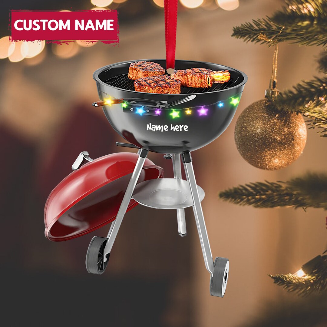 Barbecue Ornament, BBQ Christmas Ornament Gift for Meat Lovers, BBQ ...