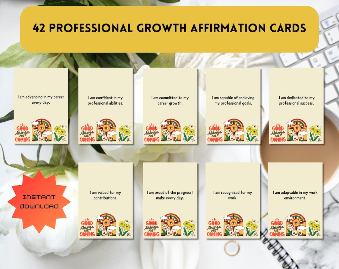 42 Professional Growth Affirmation Cards, Professional Success ...