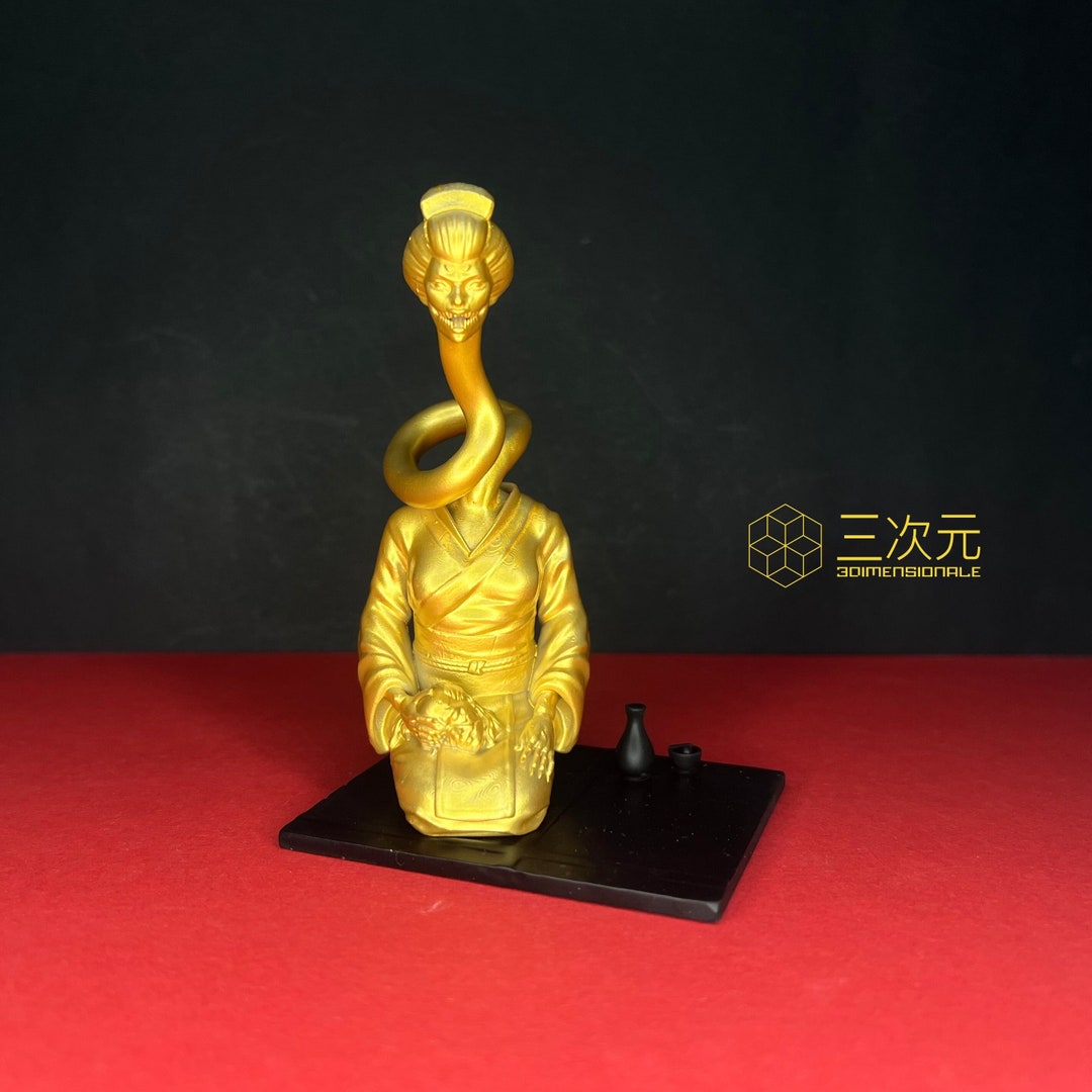 Rokurokubi Japanese Yokai Statuette Demon Fan Art Geisha - Etsy