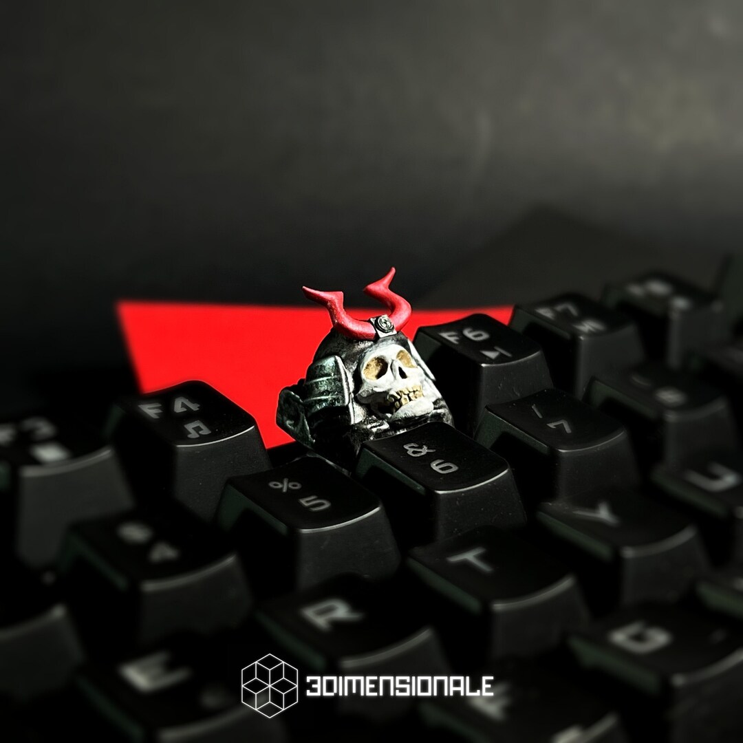 Skull Keycap, Samurai Keycap, Japanese Keycap, Yokai Keycap, Keycaps ...