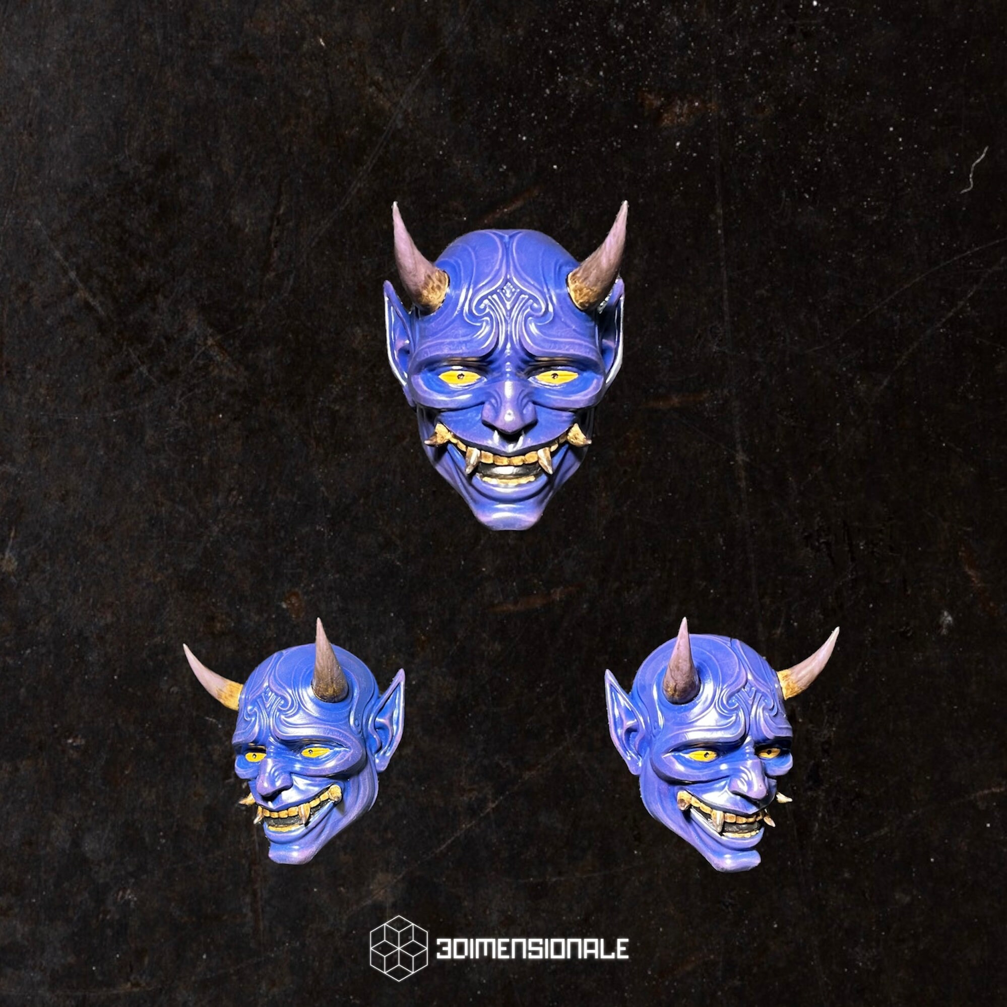 Set Oni Mask Wall Decoration Mask Japanese Oni Demonic - Etsy UK