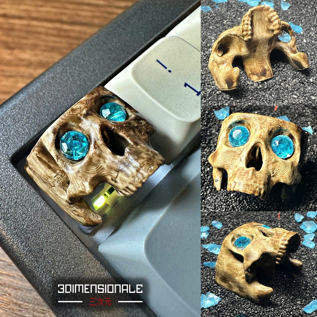 Keycap Skull, Diamond Keycap, Resin Keycap, Keycaps for Cherry MX ...