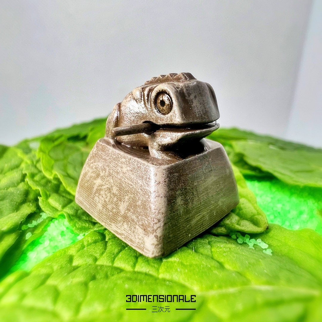 Keycap Frog in Hand-painted Resin Wood Style for Cherry MX Keyboard ...