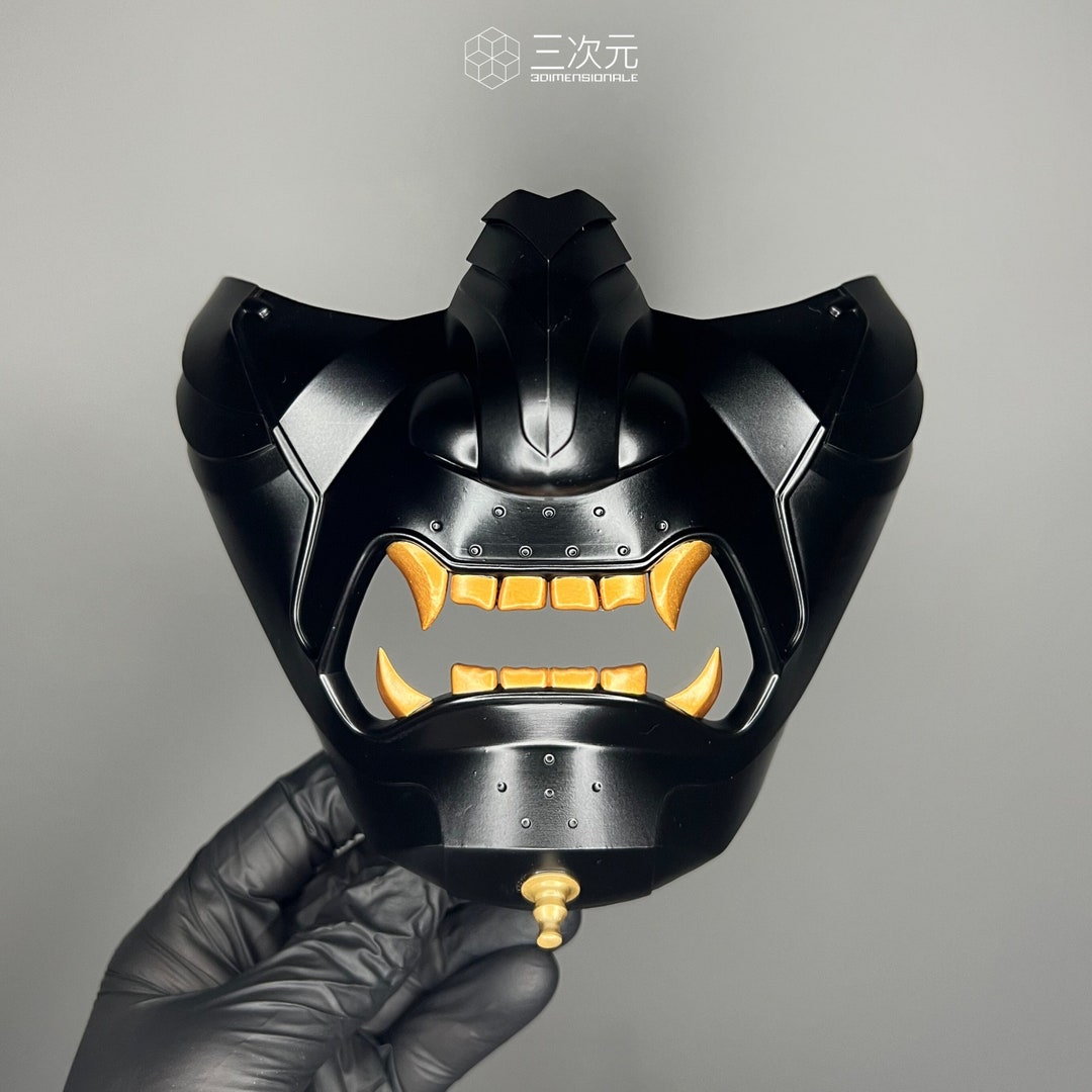 Tsushima Demon Mask Authentic Japanese Samurai Costume Menpo for Oni ...