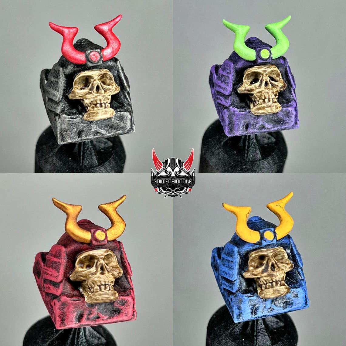 Skull Keycap, Samurai Keycap, Japanese Keycap, Yokai Keycap, Keycaps ...