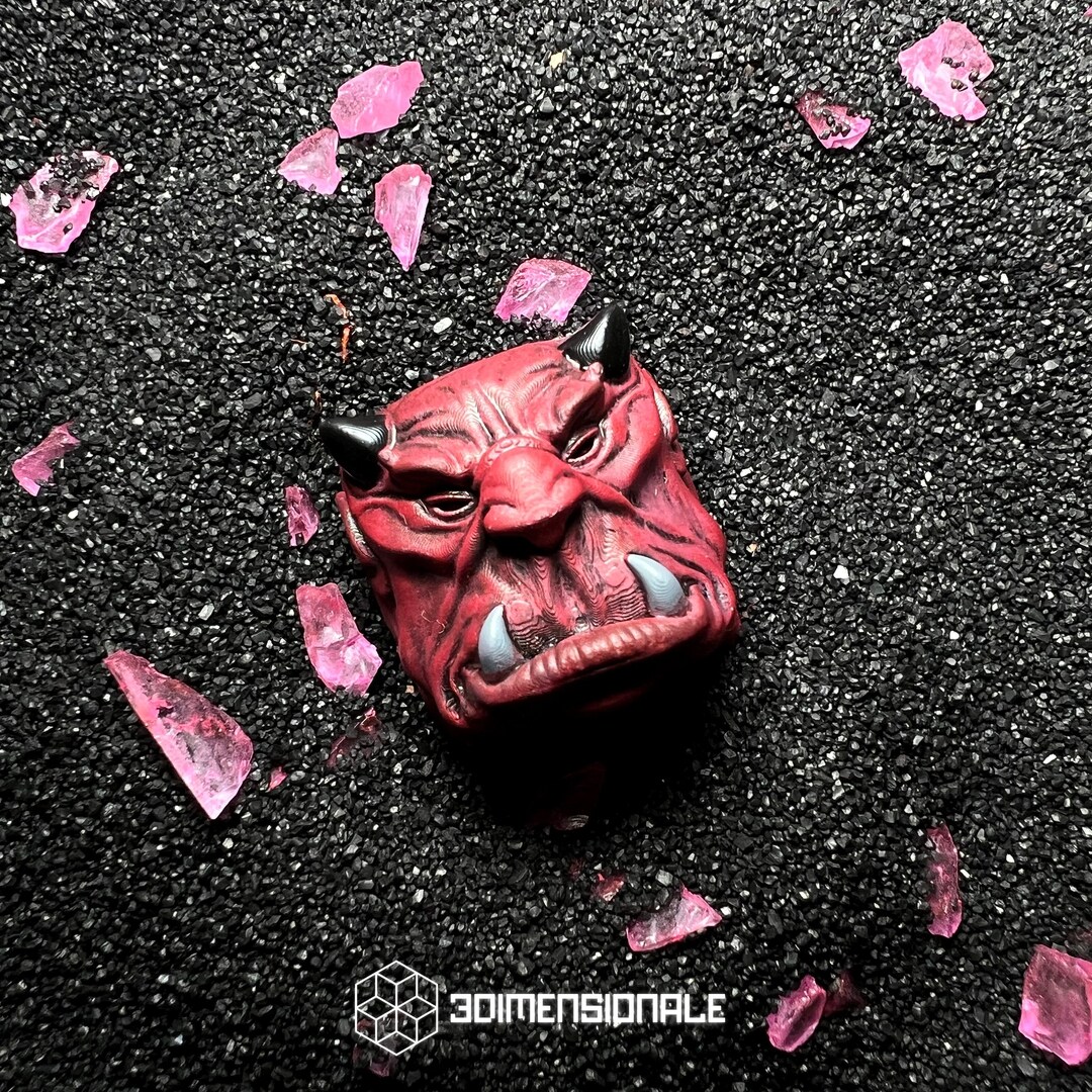 Demon Keycap Red Keycaps Custom Resin Keycap Keycaps for - Etsy