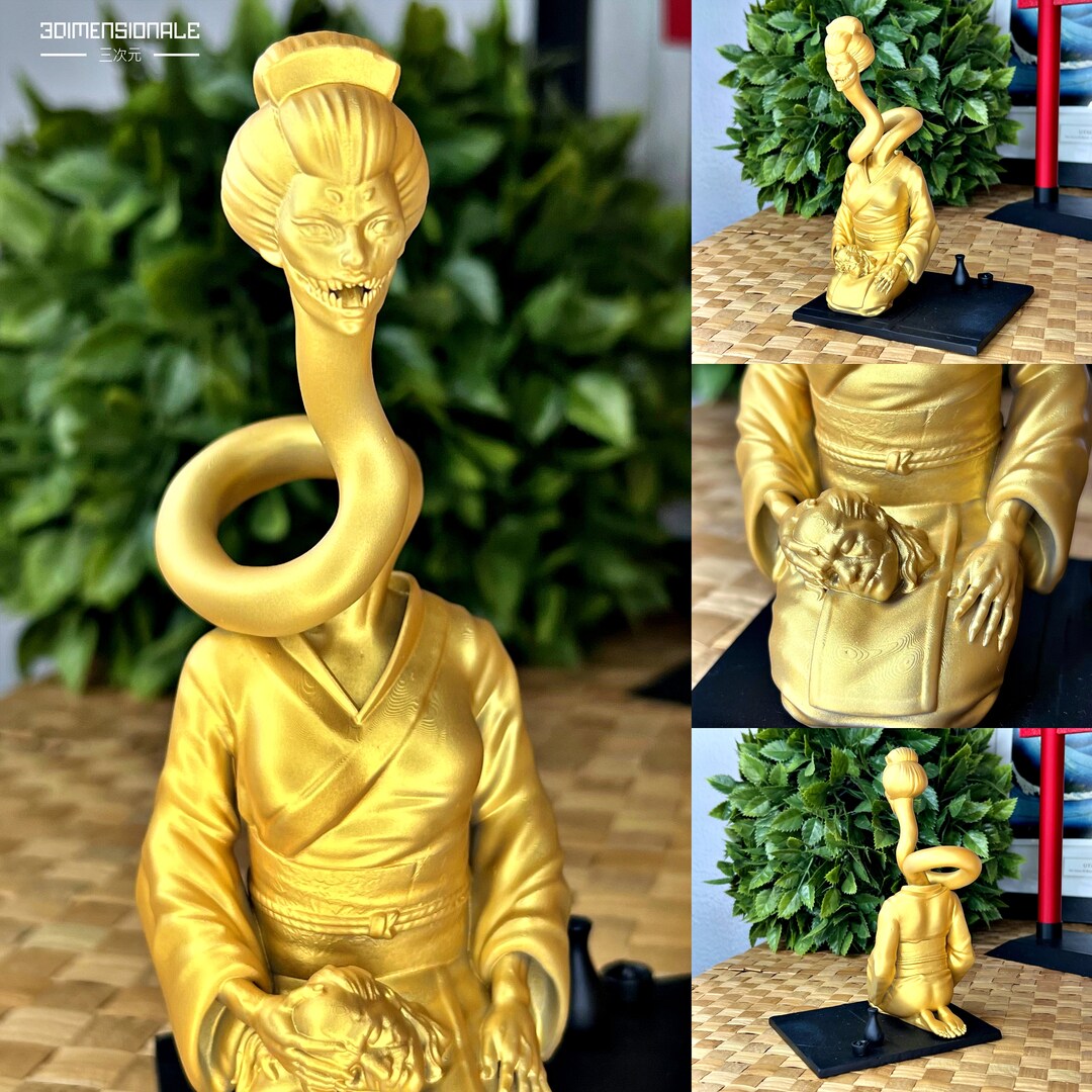 Rokurokubi Japanese Yokai Figurine, Demon Fan Art, Geisha Fan Art, Gift ...