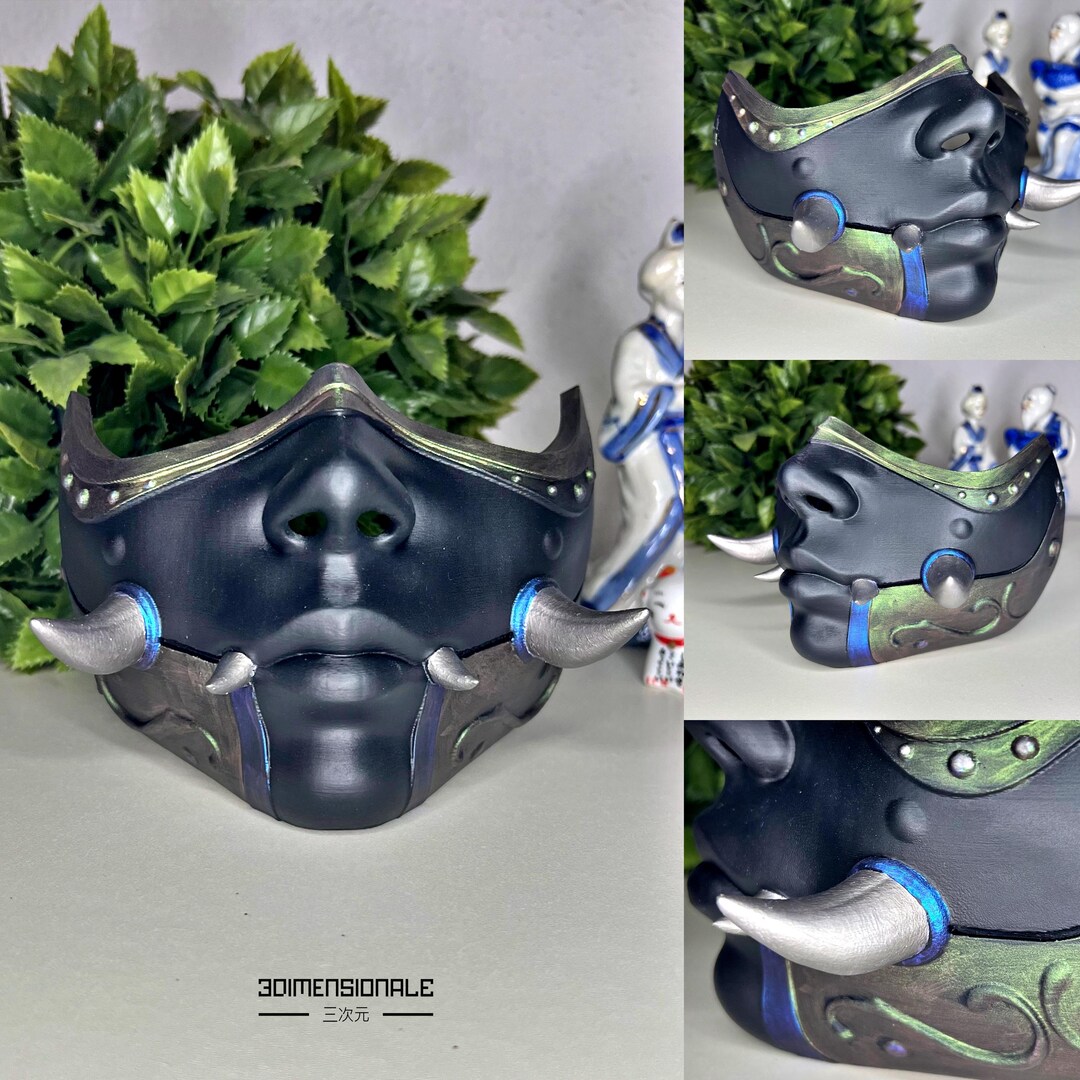 Hannya Chunari Mask, Girl Mask, Half Mask Wearable, Japanese Mask ...