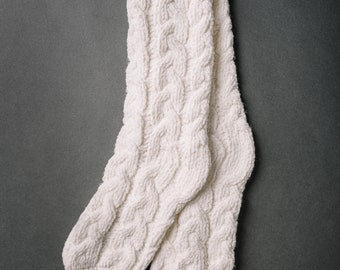 Cable Knit Socks - Etsy