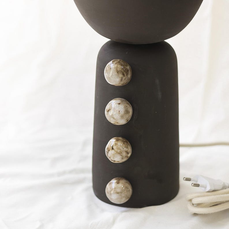 Handmade Ceramic Table Lamp | Modern Bedside Lighting, Madrid Studio - Etsy