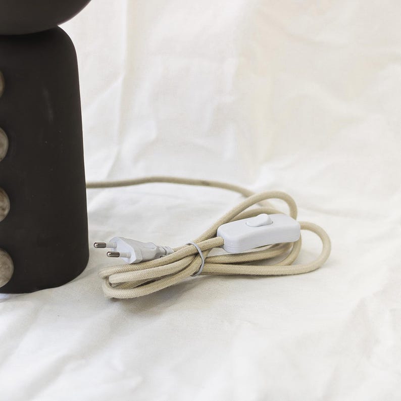 Handmade Ceramic Table Lamp | Modern Bedside Lighting, Madrid Studio - Etsy