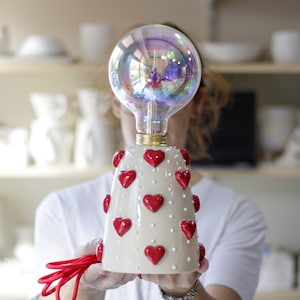 Heart Lamp for Living Room Decoration Ceramic Table Lamp for Home Decor ...