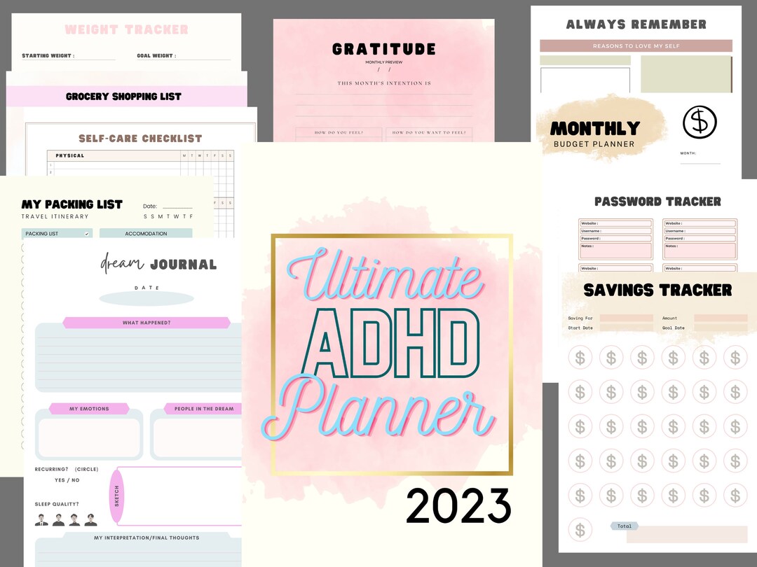 Adult ADHD Digital Planner and Time Management - Etsy