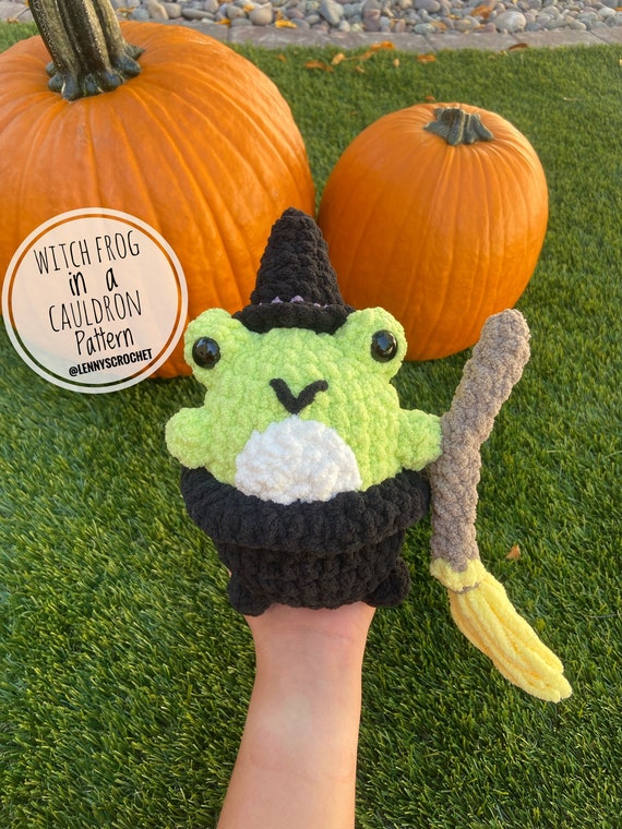 Witch Frog in a Cauldron - Etsy