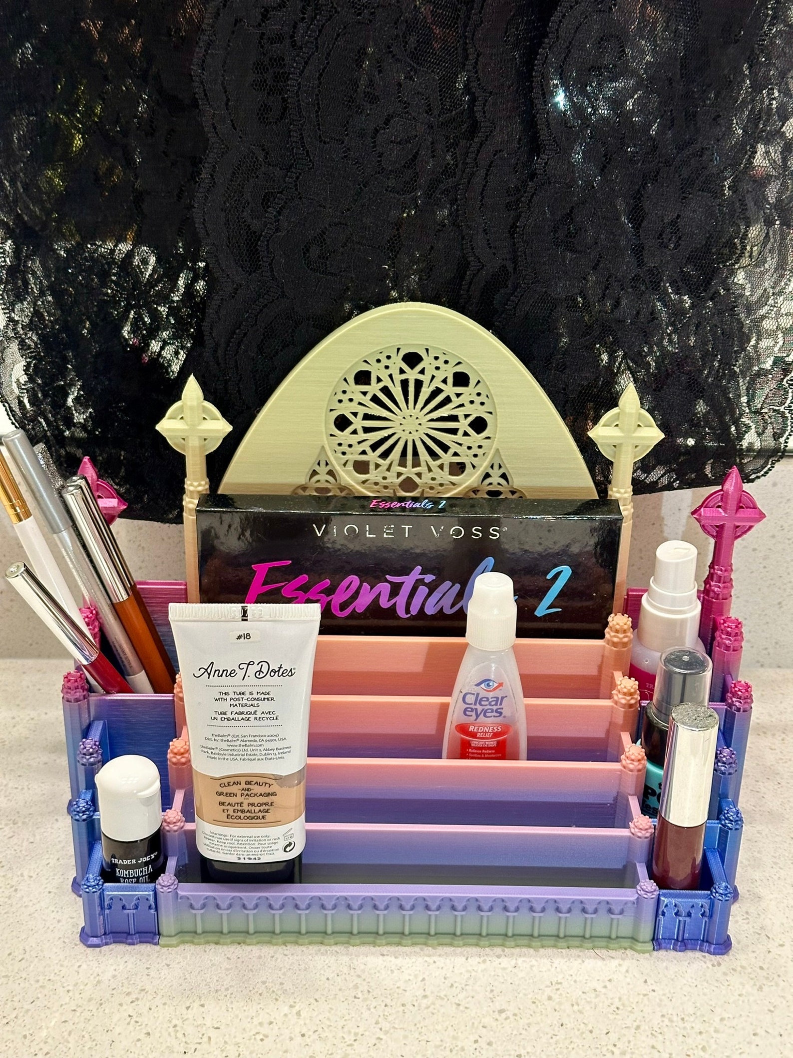 Gothic Cathedral Makeup Organizer STL File - Etsy