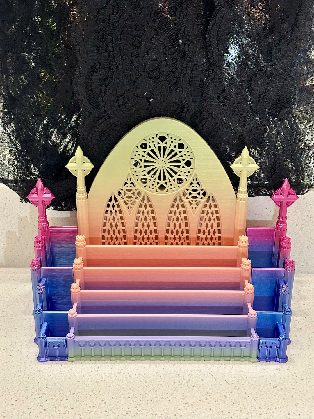 Gothic Cathedral Makeup Organizer STL File - Etsy
