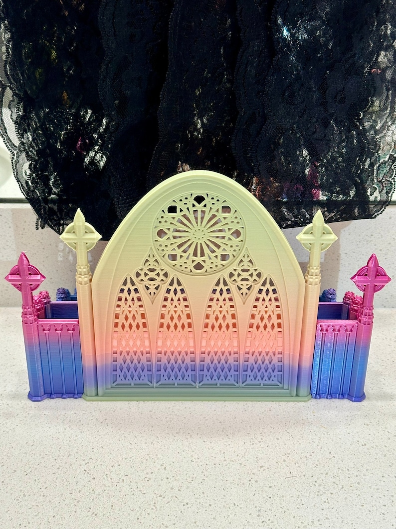 Gothic Cathedral Makeup Organizer STL File - Etsy