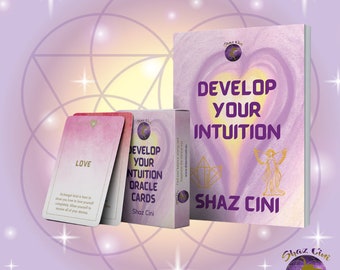 The Intuition Oracle Deck | 44-card Oracle Cards | Purple and Gold Deck ...