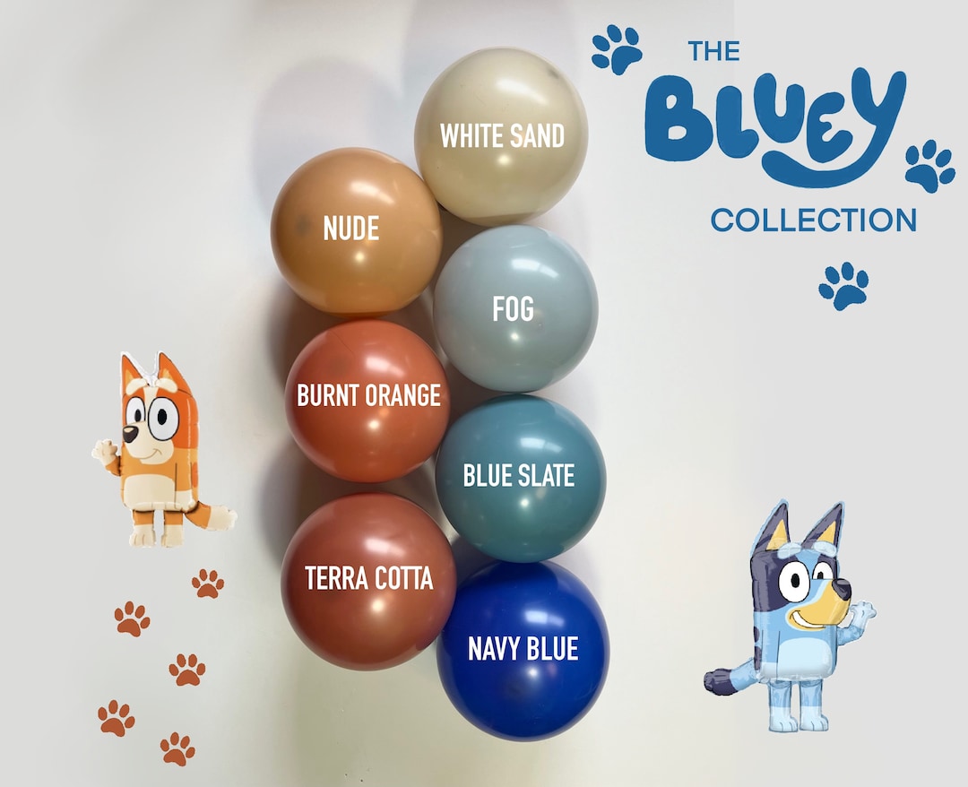 Bluey Balloon Garland, Bluey and Bingo Balloons, Bluey Birthday ...